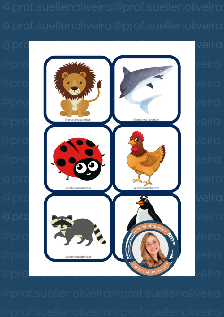 Jogo da memória das rimas- Animais - Suéllen - Arte de Alfabetizar